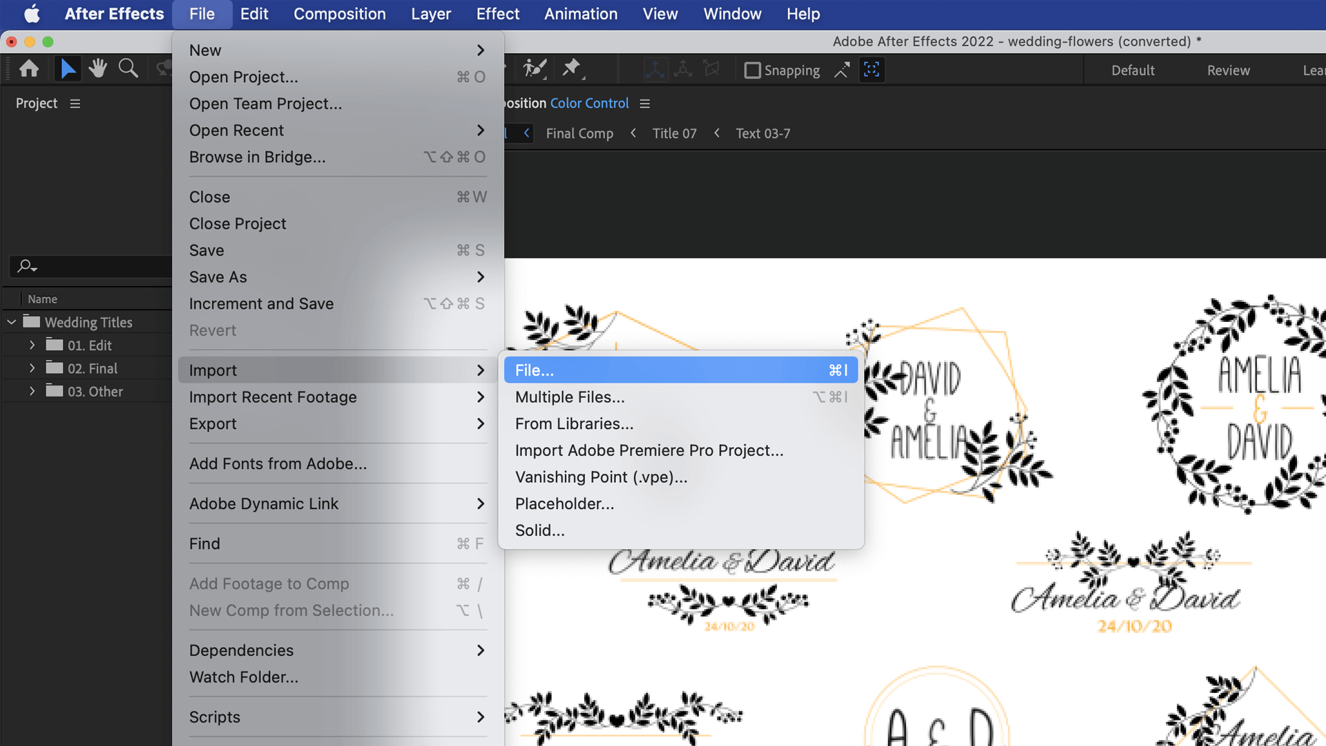 30 Amazing Wedding Titles For Your Marriage Videos - Motion Array